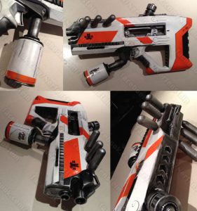 District 9 Nerf Assault Blaster Rifle Longshot CS-6 front end and ...