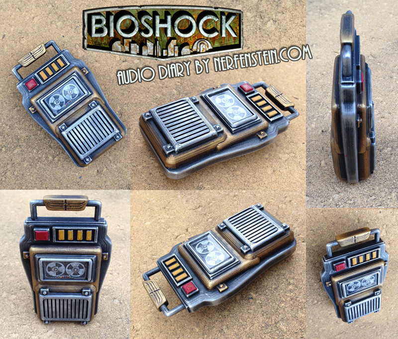 BioShock Audio Diary 3D printed prop replica | Nerfenstein aka ...