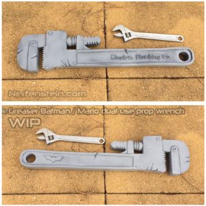 Greaser Batman and Mario dual use EVA foam pipe wrench prop – Board ...